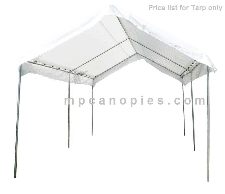 Valance Tarp - White (10' x 12' up to 30' x 60' top cover only) - MP ...